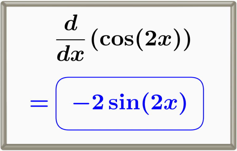 Derivative of cos(2x) with Proofs and Graphs - Neurochispas