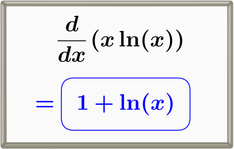 Derivative of x ln(x) with Proofs and Graphs - Neurochispas